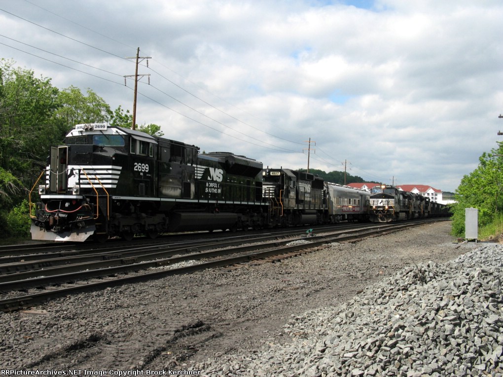 Circus Train passed by a coal train